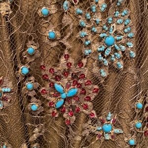 gabriella arango | Dresses | Bronze Long Sleeve Taffeta And Lace ...